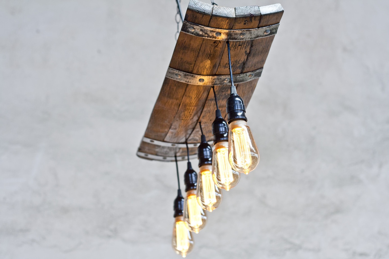 Rustic Ceiling Lights. Wine Barrel Pendant Light. Five Lights ...