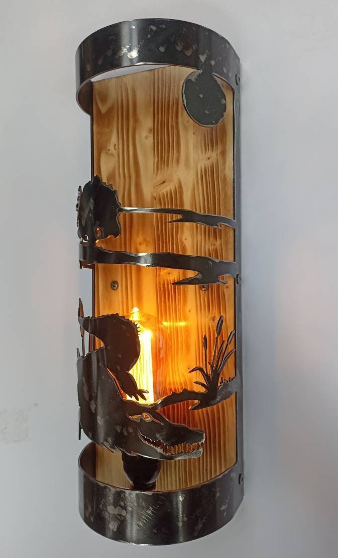 Rustic Wall Light - Alligator - Cabin Sconce - Lake House Lighting ...