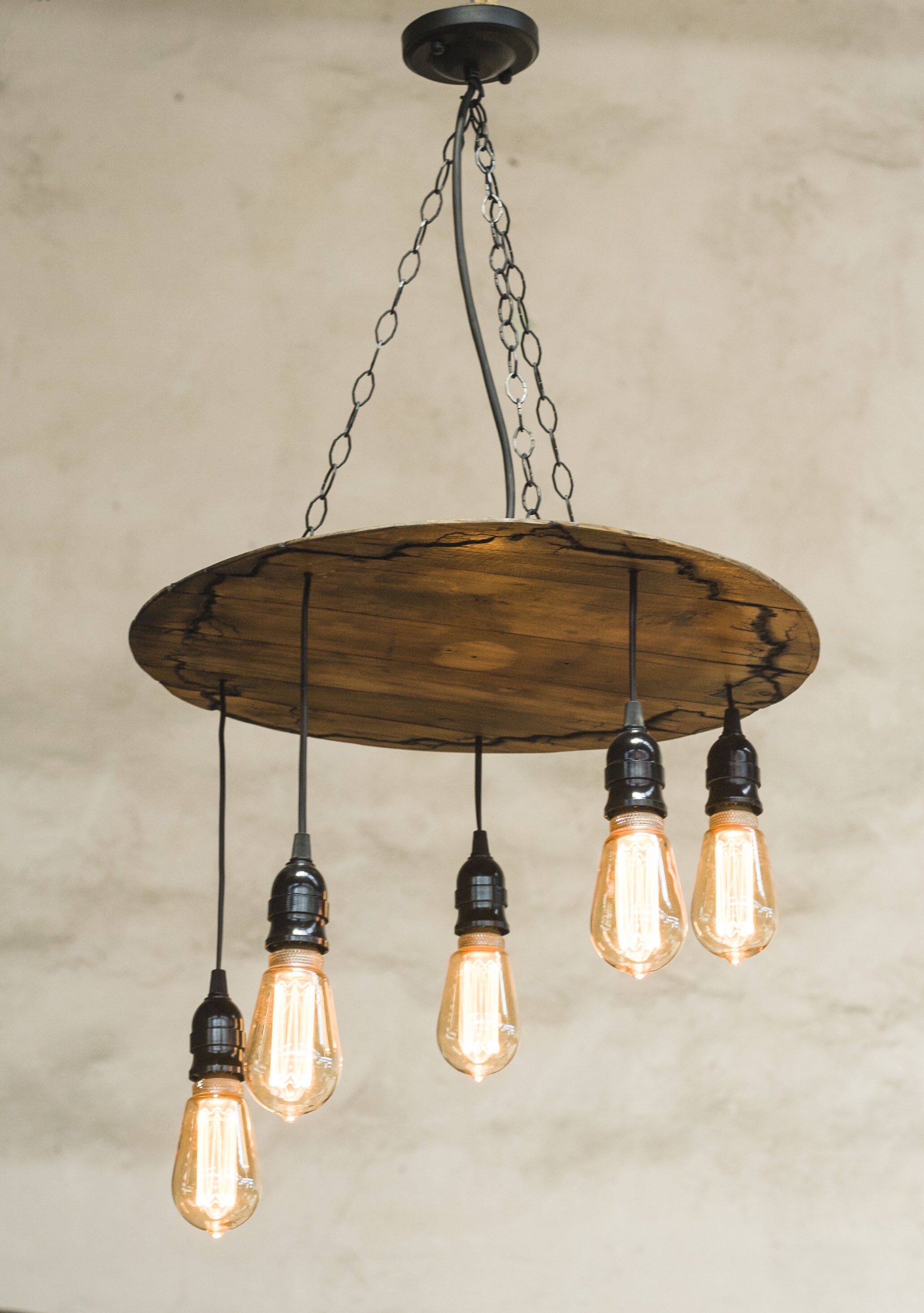 Wine Barrel Pendant Lights. Vintage Rustic 5 Lights Fixture - Etsy