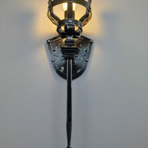 Castle Torch Sconce. Iron Medieval Style Wall Light - Etsy