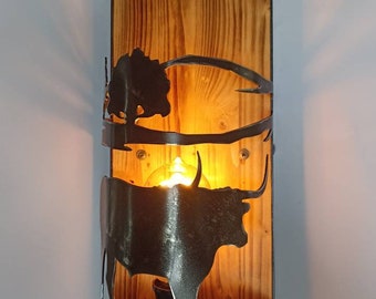 Log Cabin Wall Sconce - Etsy