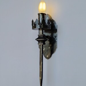 Medieval Castle Torch Sconce – Iron Wall Light - Wrought Iron Lighting ...