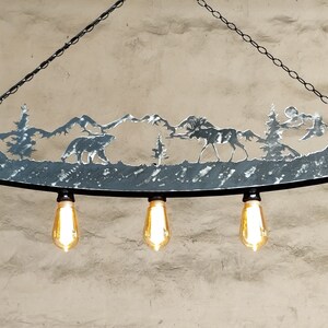 Rustic Pendant Lights - Cabin Ceiling Light Fixture - Chandelier ...