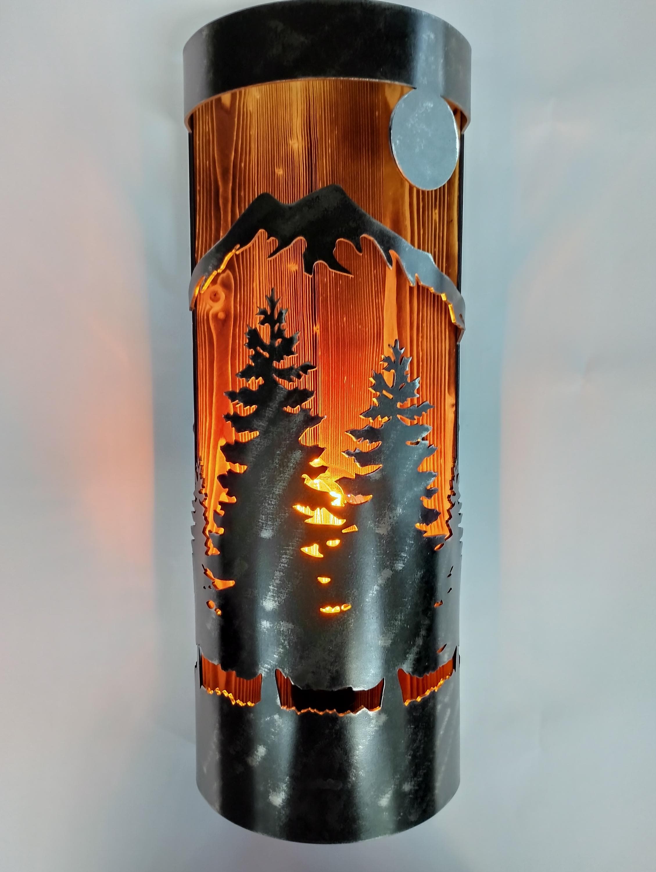 Rustic Wall Sconce Light, Lighting Fixture for Cabin, Log House ...