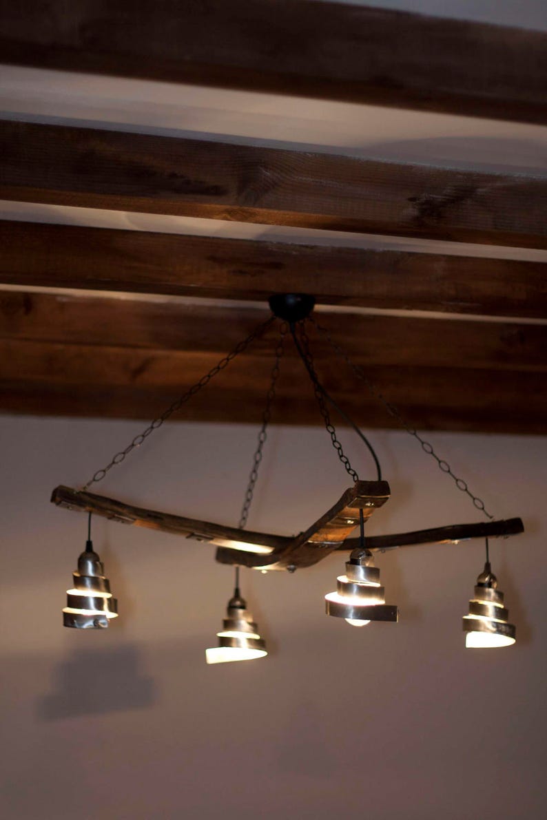 Rustic Ceiling Light. Barrel Light Fixture. Chandelier - Etsy