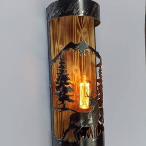 Rustic Wall Light Whitetail Deer Cabin Sconce Log House - Etsy