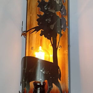 Rustic Wall Light - Buffalo - Cabin Sconce - Log House Lighting - Lodge Lights - Etsy