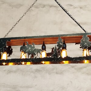 Farmhouse Ceiling Lights - Rustic Light Fixture - Cabin Lights - Horse ...