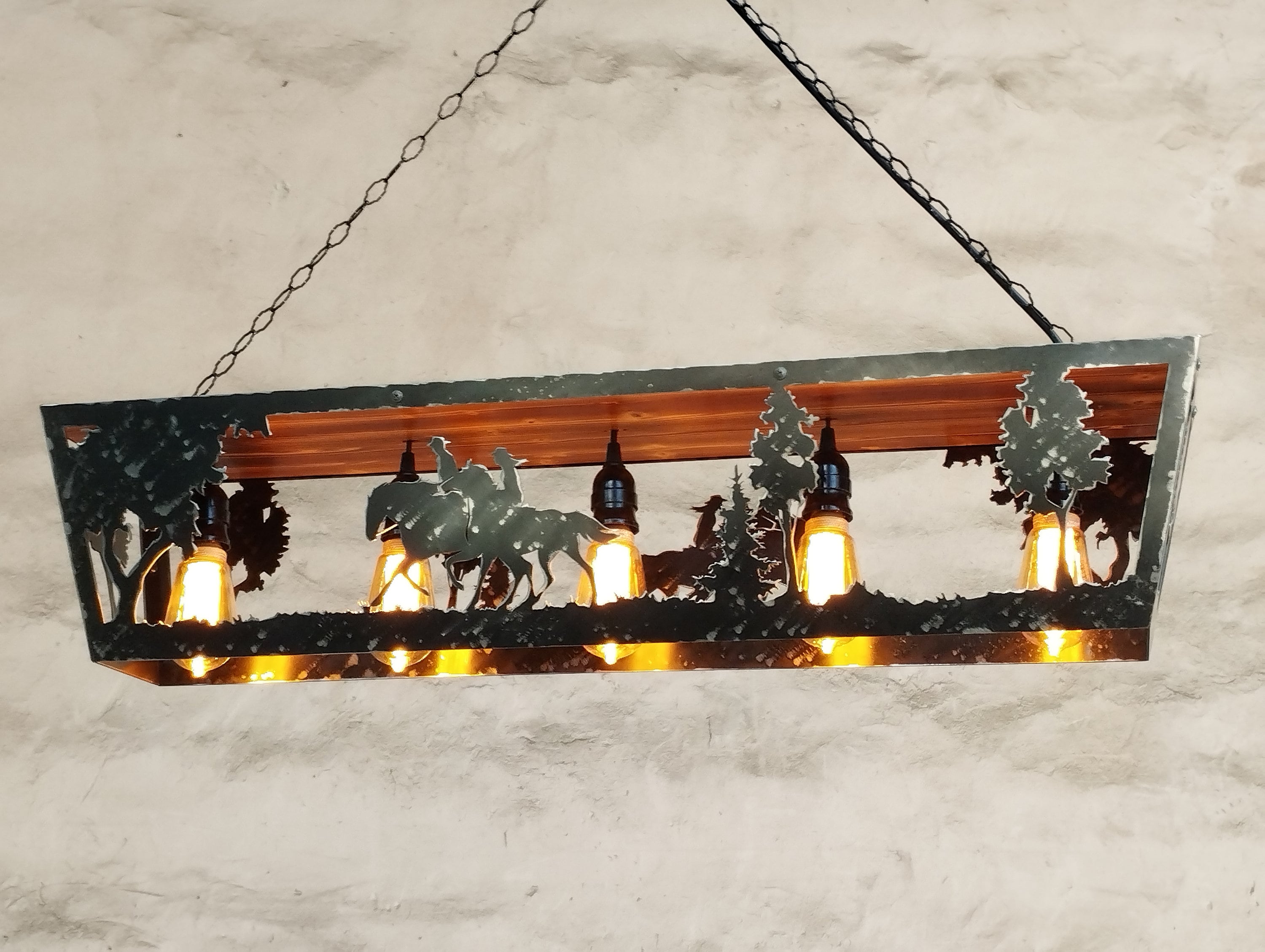 Farmhouse Ceiling Lights - Rustic Light Fixture - Cabin Lights - Horse ...