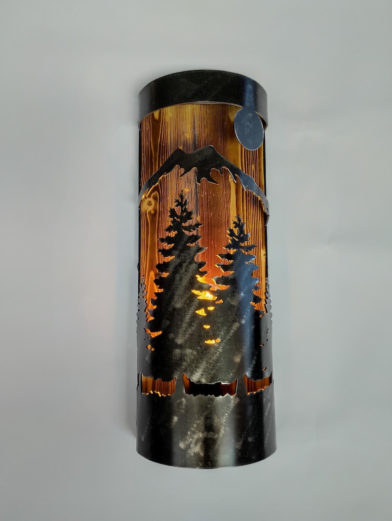 Rustic Wall Sconce Light, Lighting Fixture for Cabin, Log House ...