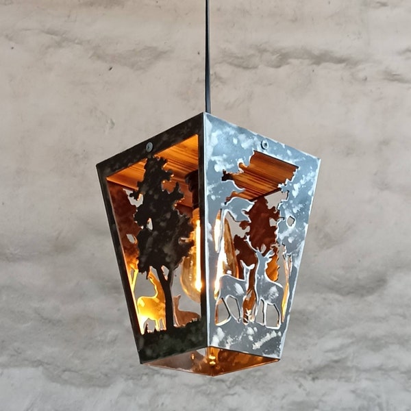 Rustic Pendant Light - Etsy