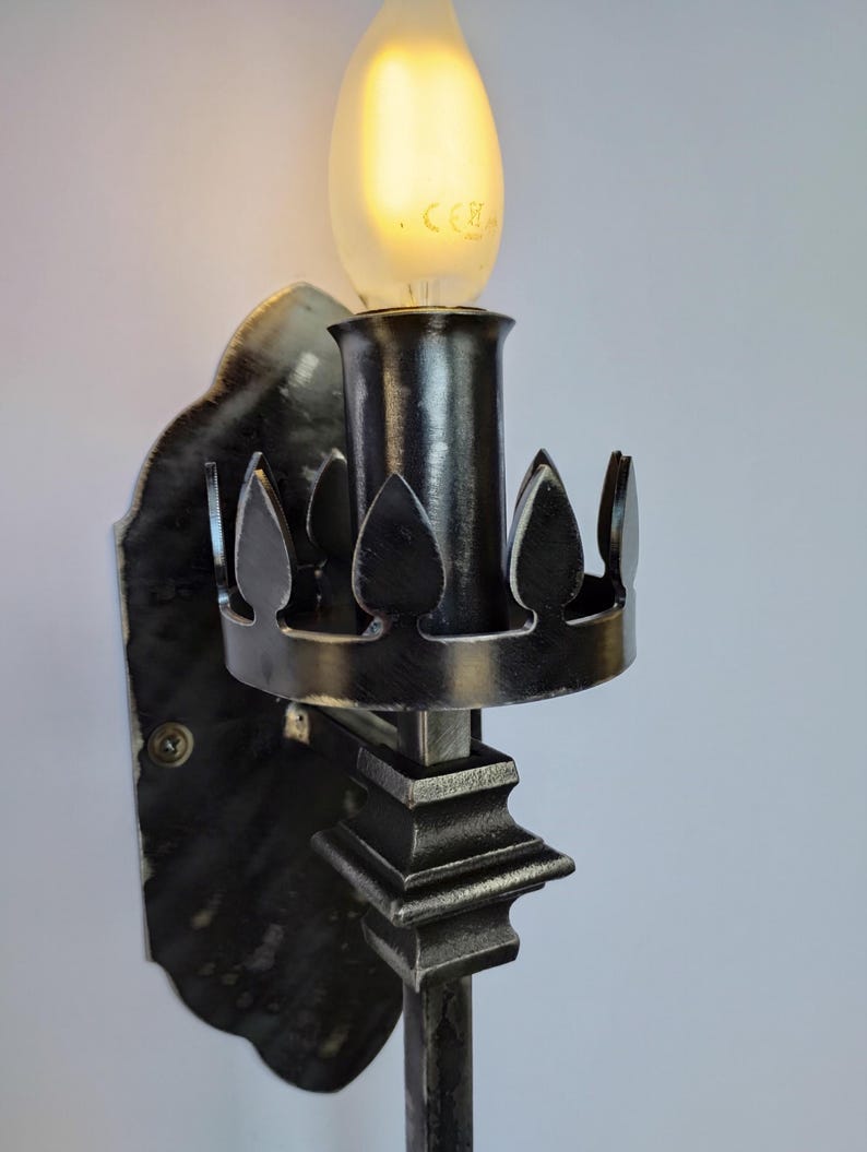 Medieval Castle Torch Sconce – Iron Wall Light - Wrought Iron Lighting ...