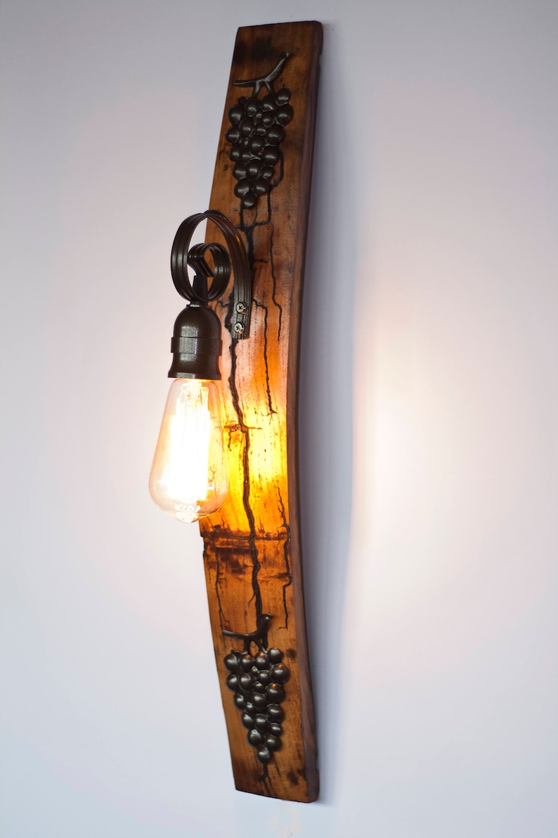 Rustic Wall Light Sconce Lamp Barrel Wall Light Fixture - Etsy