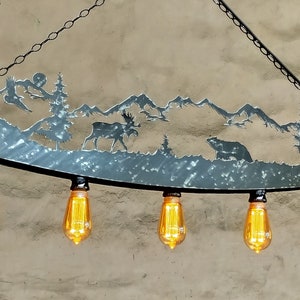 Rustic Pendant Lights - Cabin Ceiling Light Fixture - Chandelier ...