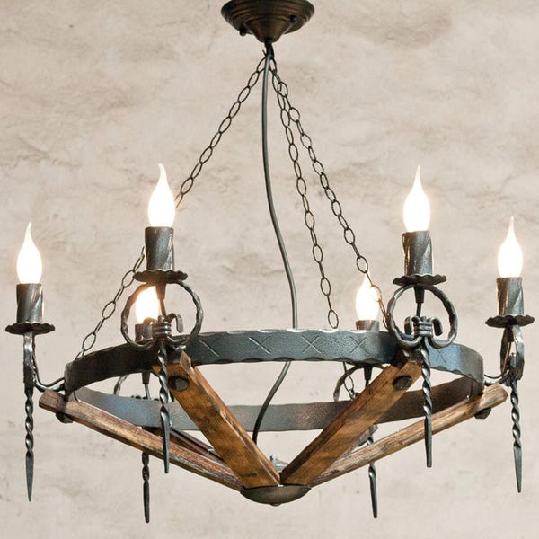 Rustic Chandelier - Etsy