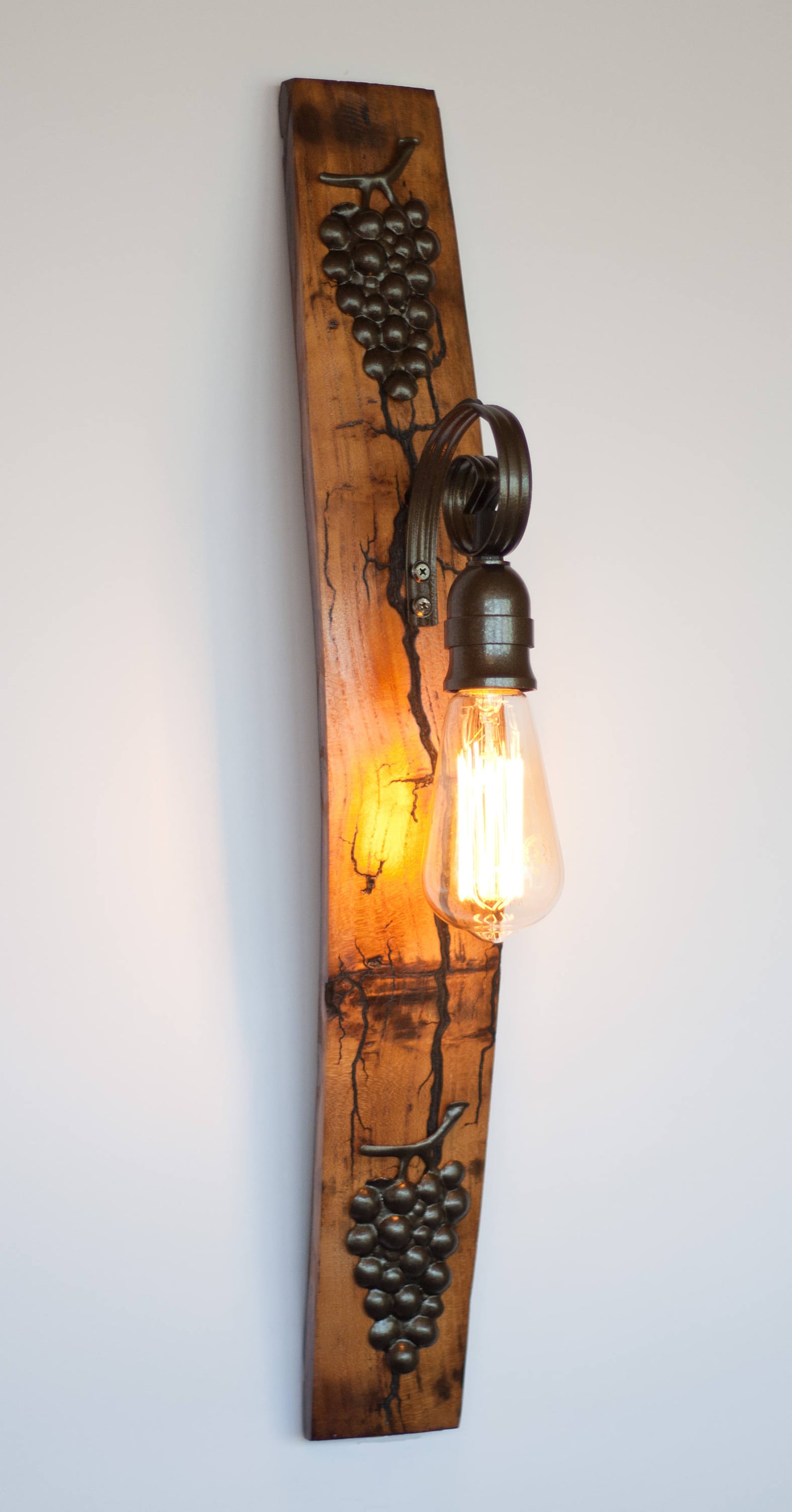 Rustic Wall Light Sconce Lamp Barrel Wall Light Fixture - Etsy