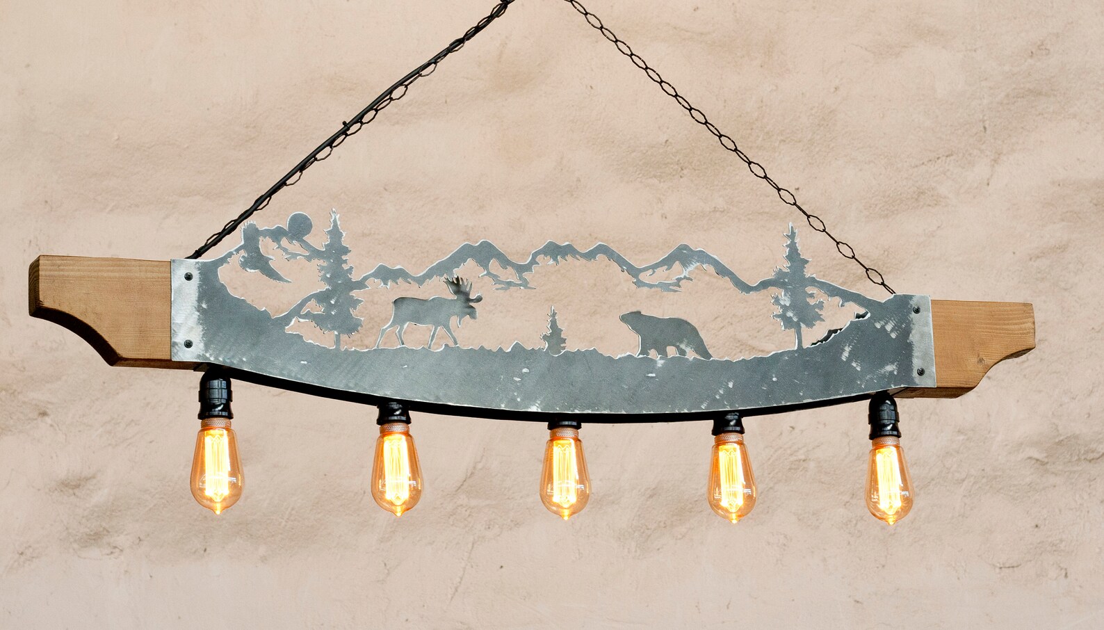 Rustic Pendant Lights Cabin Ceiling Light Fixture - Etsy