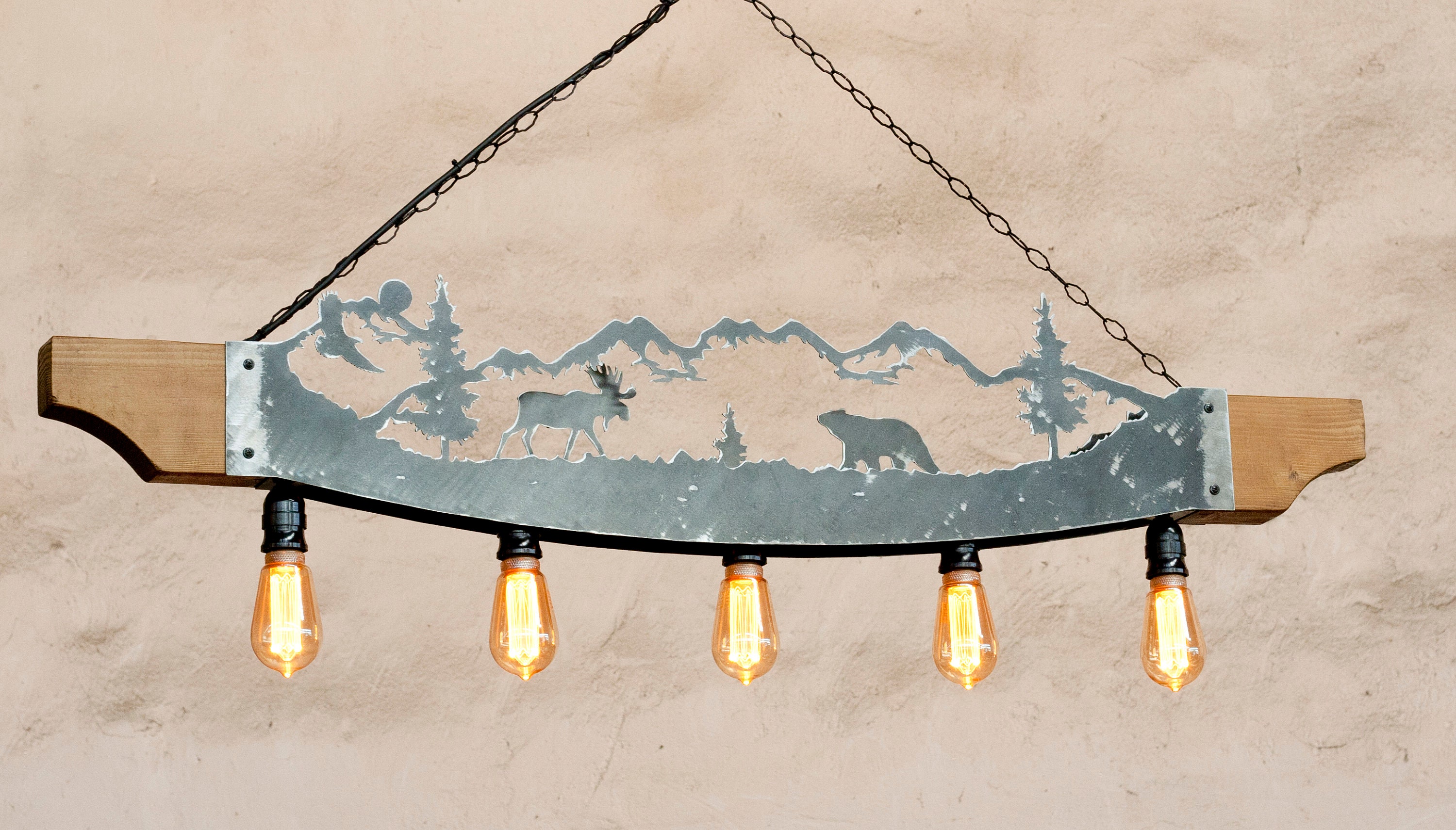 Rustic Pendant Lights Cabin Ceiling Light Fixture - Etsy