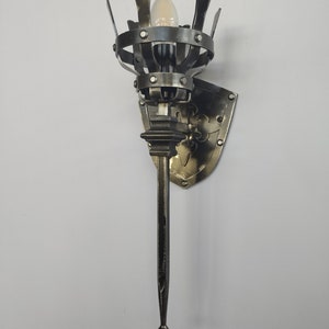 Castle Torch Sconce. Iron Medieval Style Wall Light - Etsy