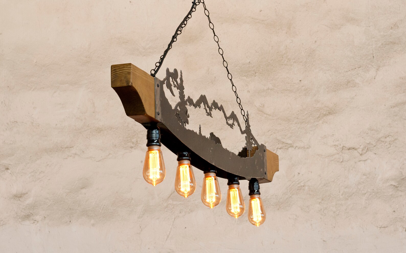 Rustic Pendant Lights Cabin Ceiling Light Fixture - Etsy