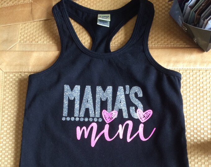 Mama's Mini Girls Tank, Baby Tank, Toddler Tank, Summer, Racerback Tank ...
