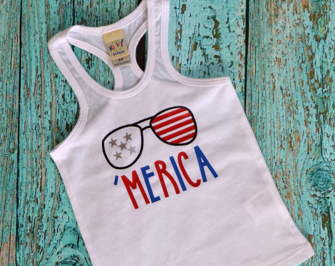 Merica Girls Tank, Baby Tank, Toddler Tank, 'merica, Racerback Tank ...