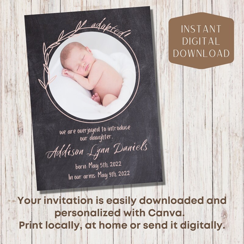 Adoption Announcement - Etsy