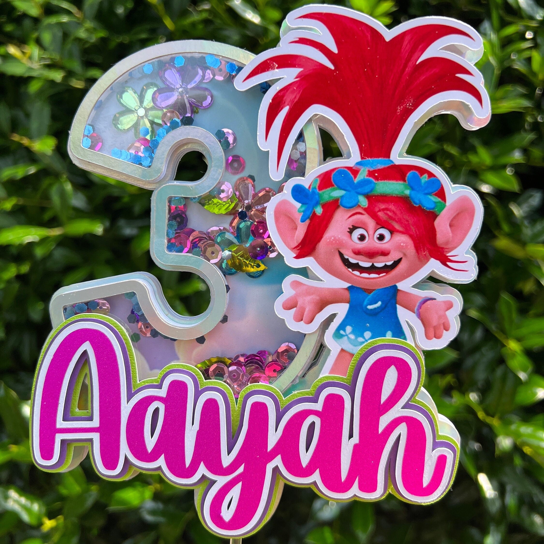 Trolls Topper Poppy 3D Personalized Topper/shaker Perfect for Trolls ...