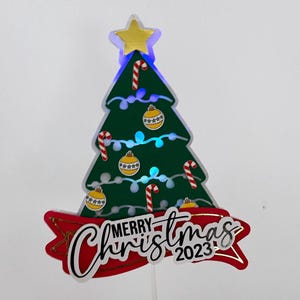 Holiday/christmas Tree Cake Topper Perfect for Holiday Parties - Etsy