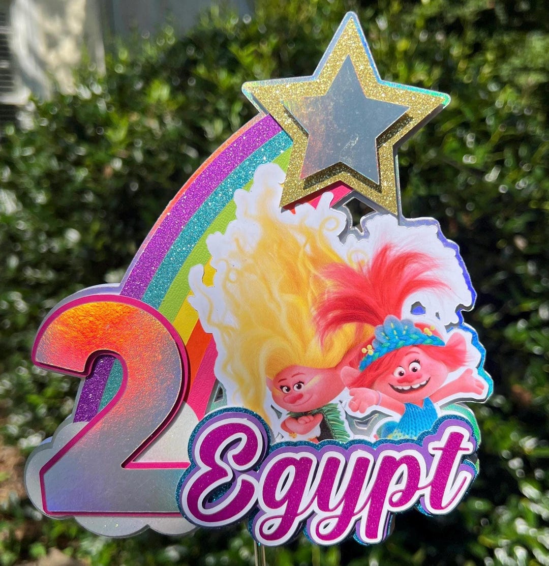Poppy and Viva Trolls Band Together Cake Topper Perfect for Trolls ...