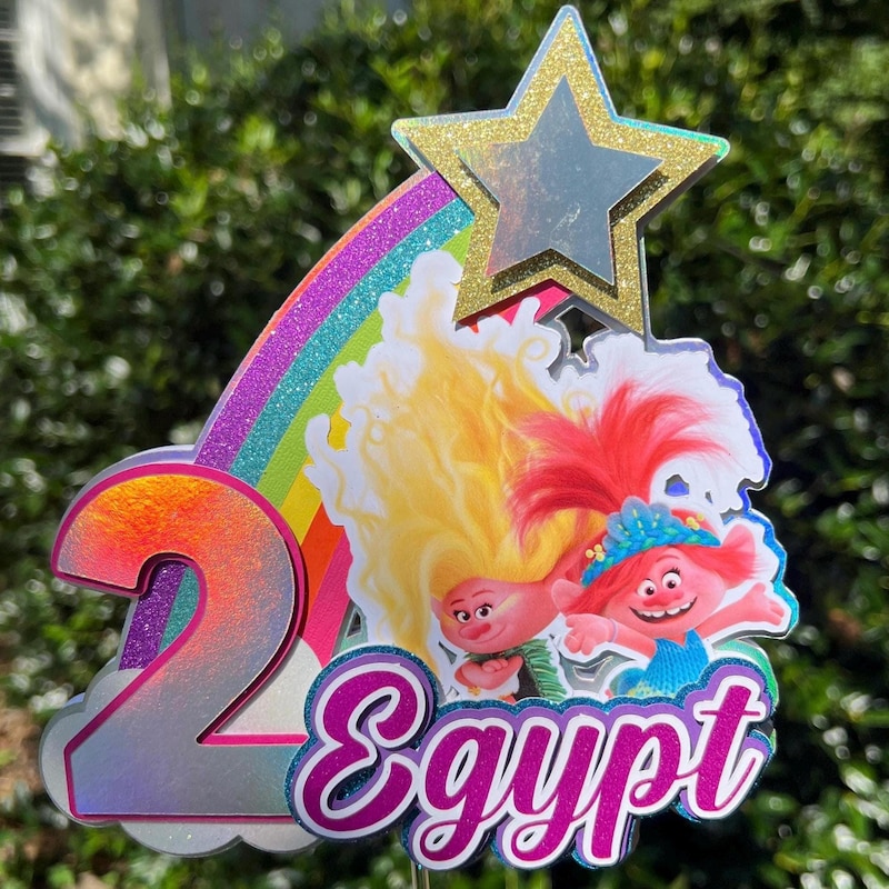 Trolls Cake Toppers - Etsy