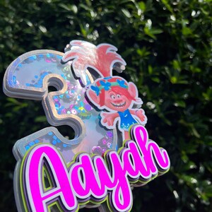 Trolls Topper Poppy 3D Personalized Topper/shaker Perfect for Trolls ...