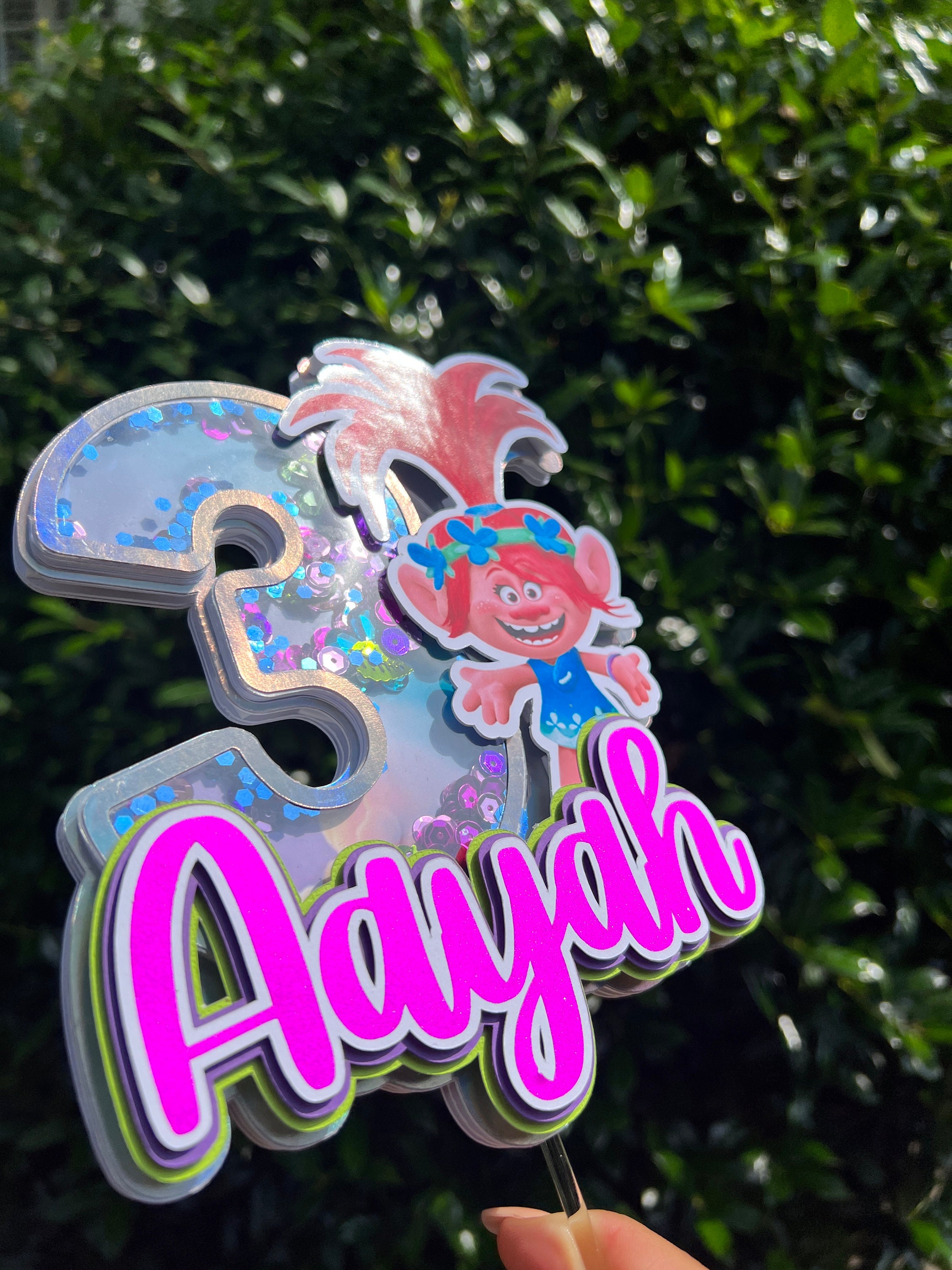 Trolls Topper Poppy 3D Personalized Topper/shaker Perfect for Trolls ...