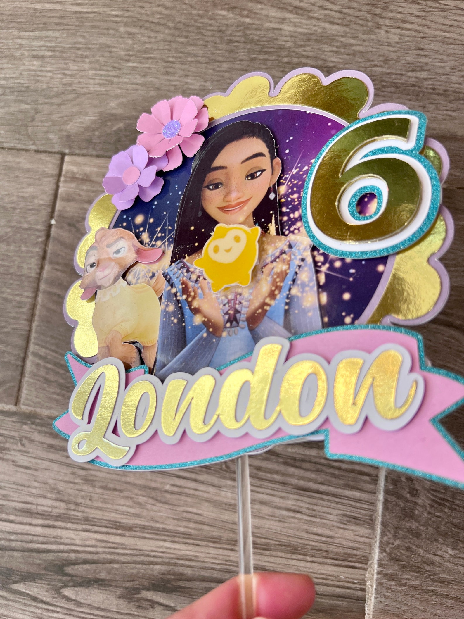 Asha 3D Personalized Cake Topper Perfect for Themed Parties - Etsy