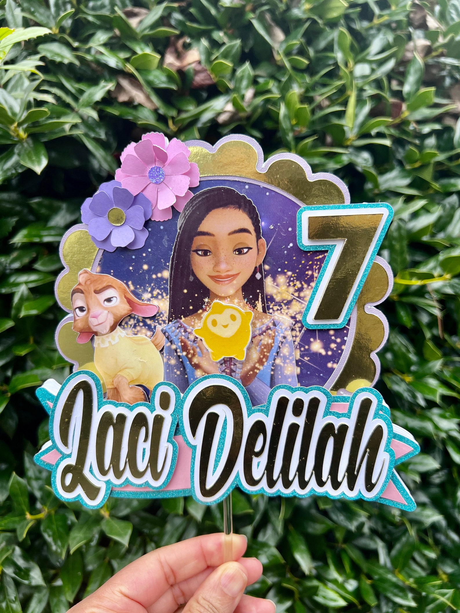 Asha 3D Personalized Cake Topper Perfect for Themed Parties - Etsy