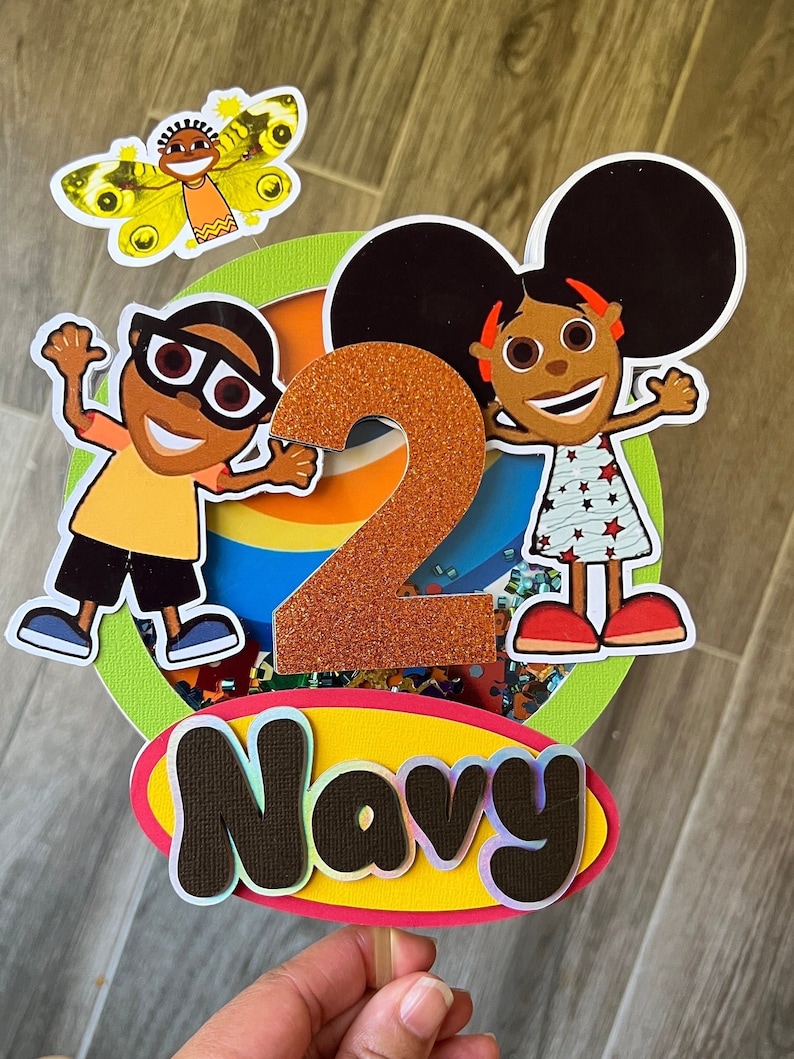 Bino & Fino Personalized Shaker Cake Topper Perfect for Bino and Fino ...