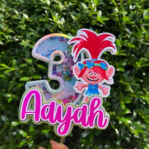 Trolls Topper Poppy 3D Personalized Topper/shaker Perfect for Trolls ...