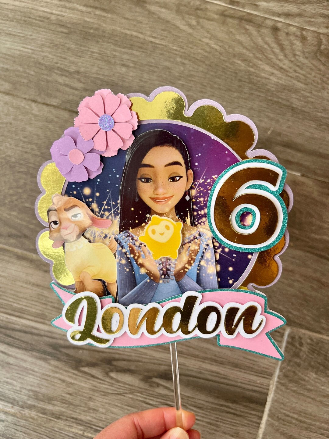 Asha 3D Personalized Cake Topper Perfect for Themed Parties - Etsy