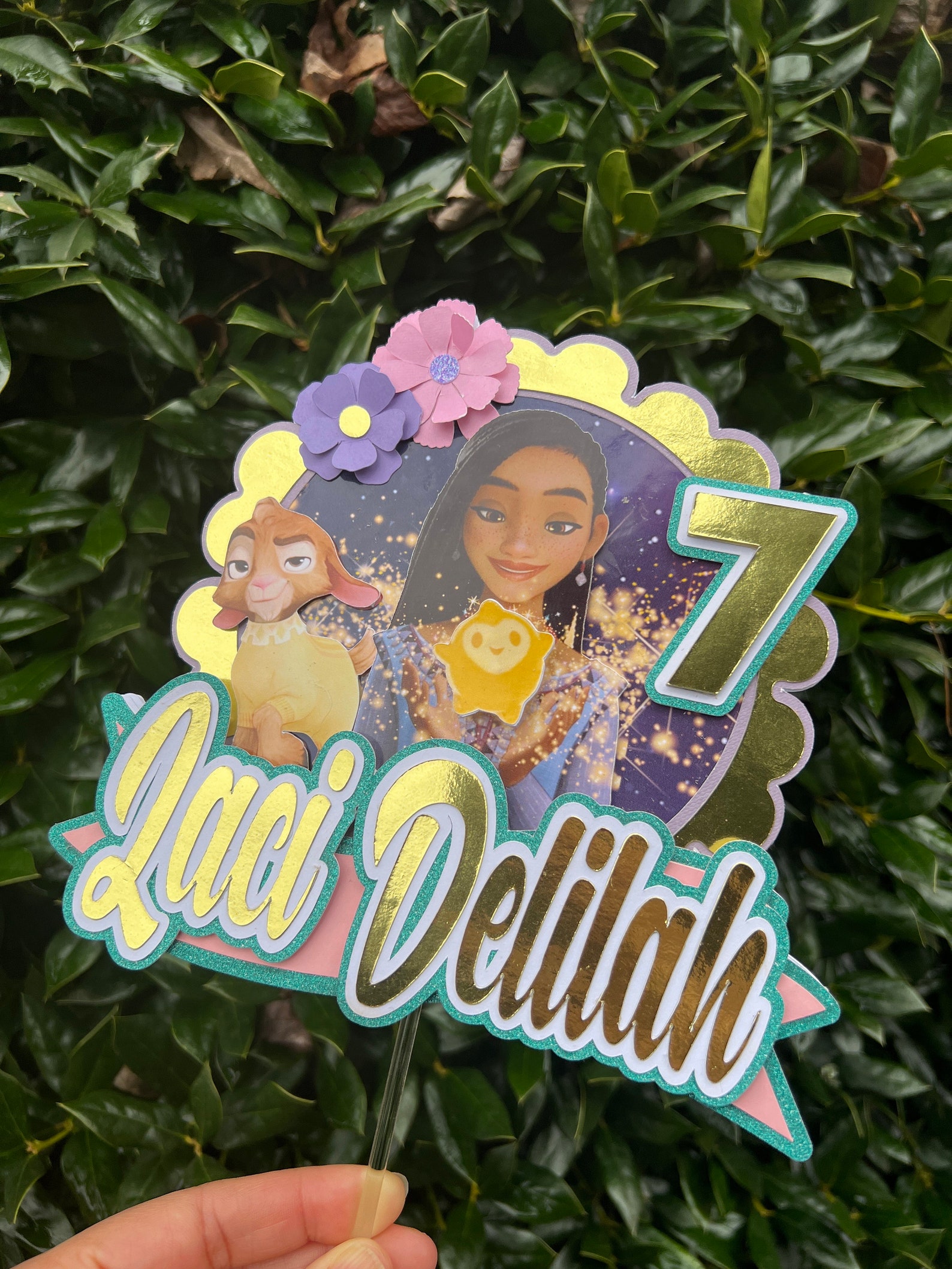 Asha 3D Personalized Cake Topper Perfect for Themed Parties - Etsy