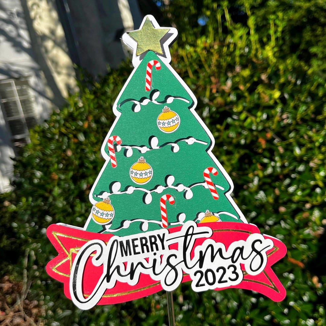 Holiday/christmas Tree Cake Topper Perfect for Holiday Parties - Etsy