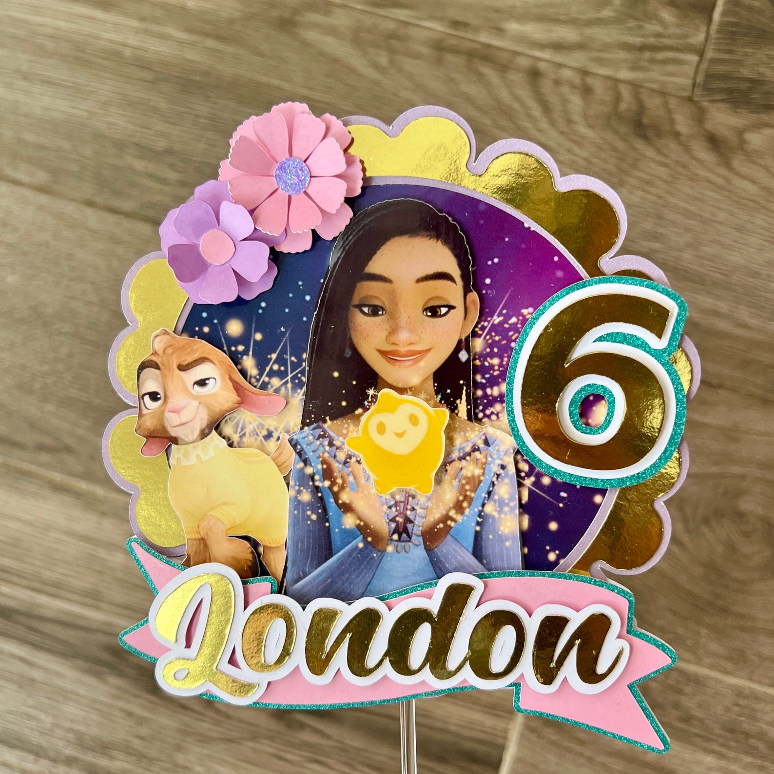 Asha 3D Personalized Cake Topper Perfect for Themed Parties - Etsy