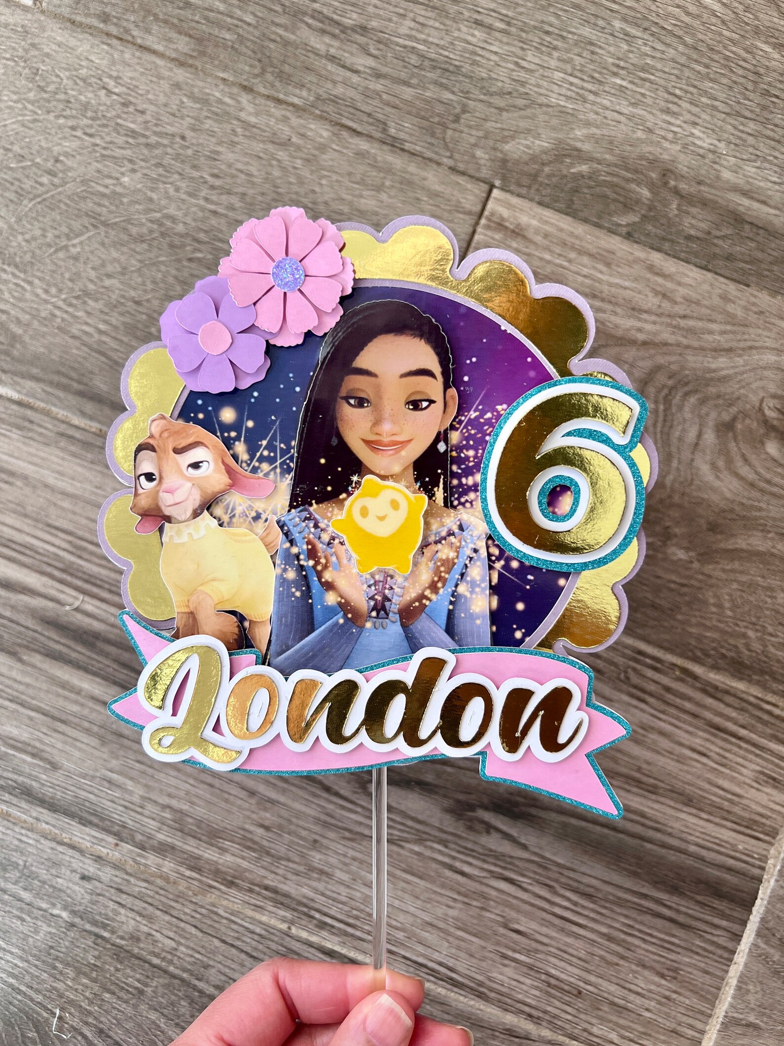 Asha 3D Personalized Cake Topper Perfect for Themed Parties - Etsy