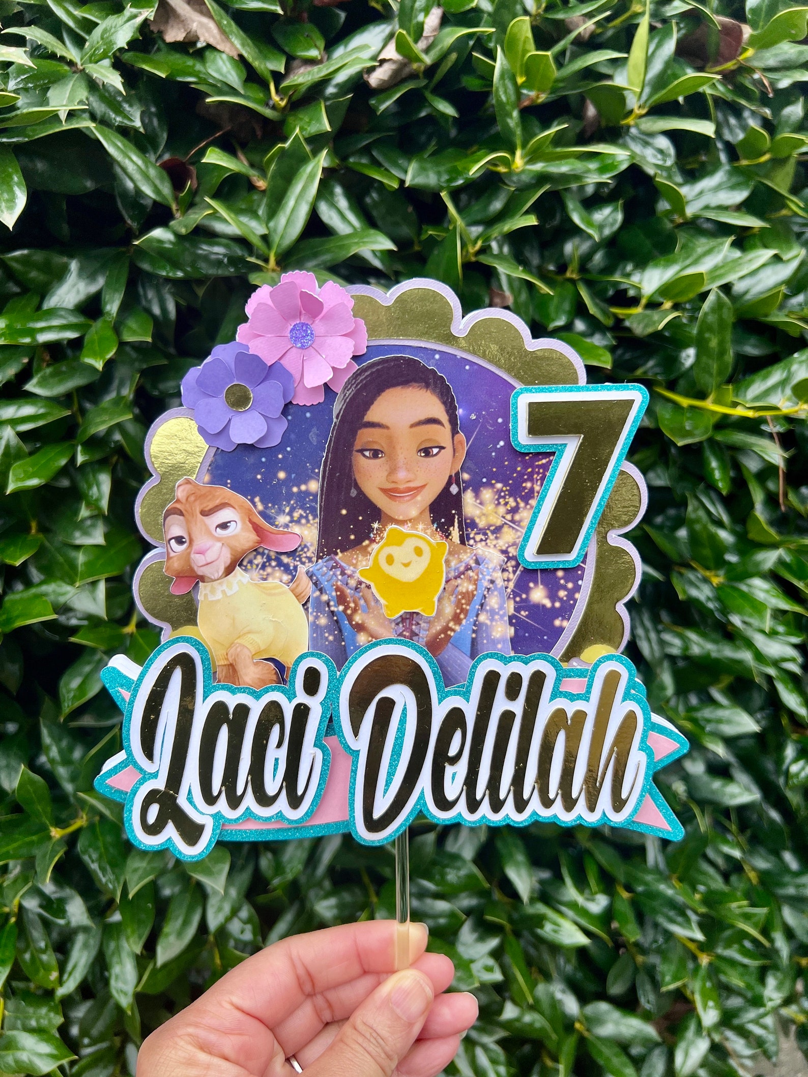 Asha 3D Personalized Cake Topper Perfect for Themed Parties - Etsy