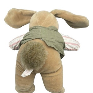 Commonwealth Brown Bunny Rabbit Plush Stuffed Animal 10 Green Vest Bow Floppy - Etsy