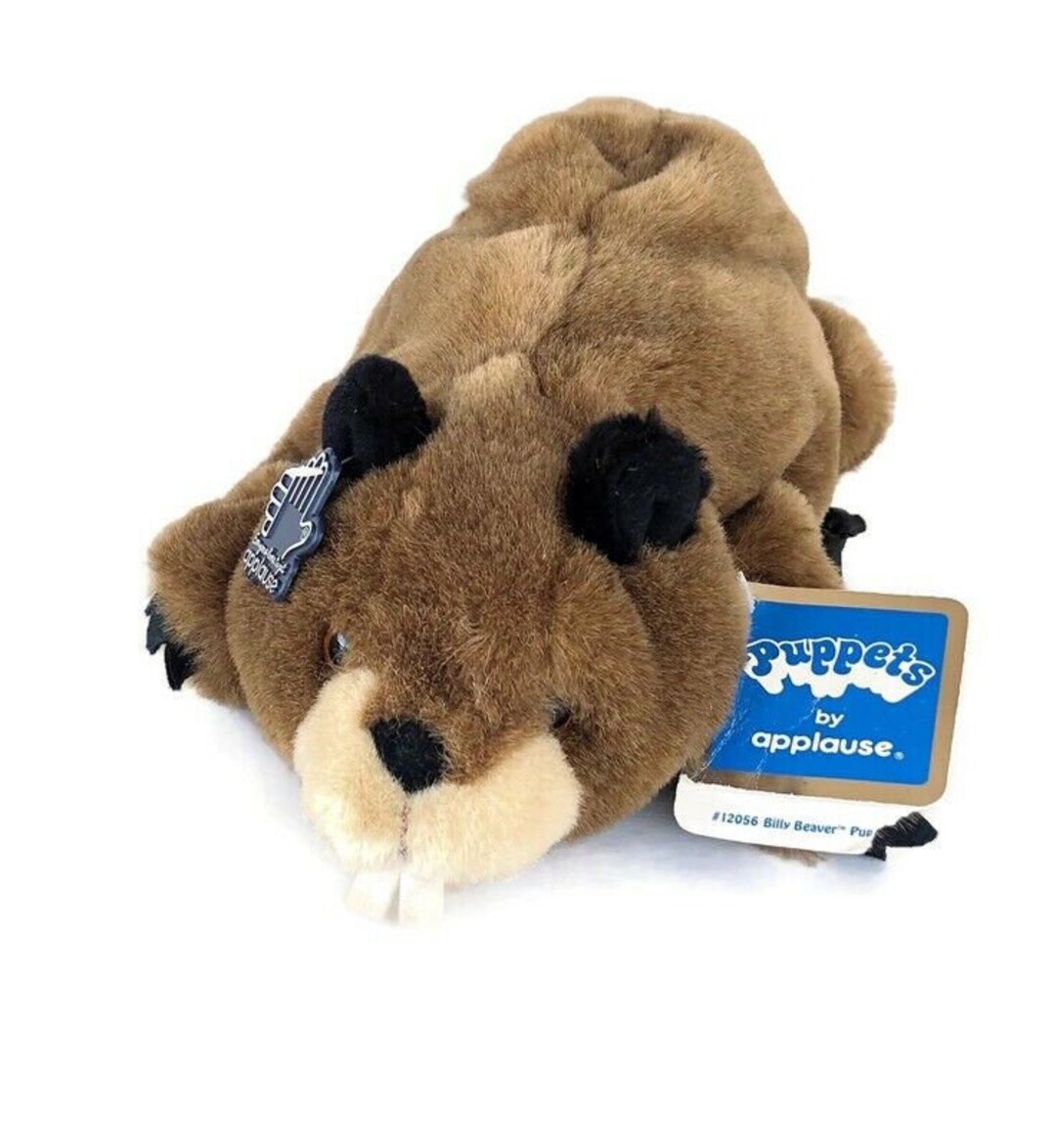 Vintage 1986 Applause Puppets Plush Billy Beaver Stuffed Toy Original ...