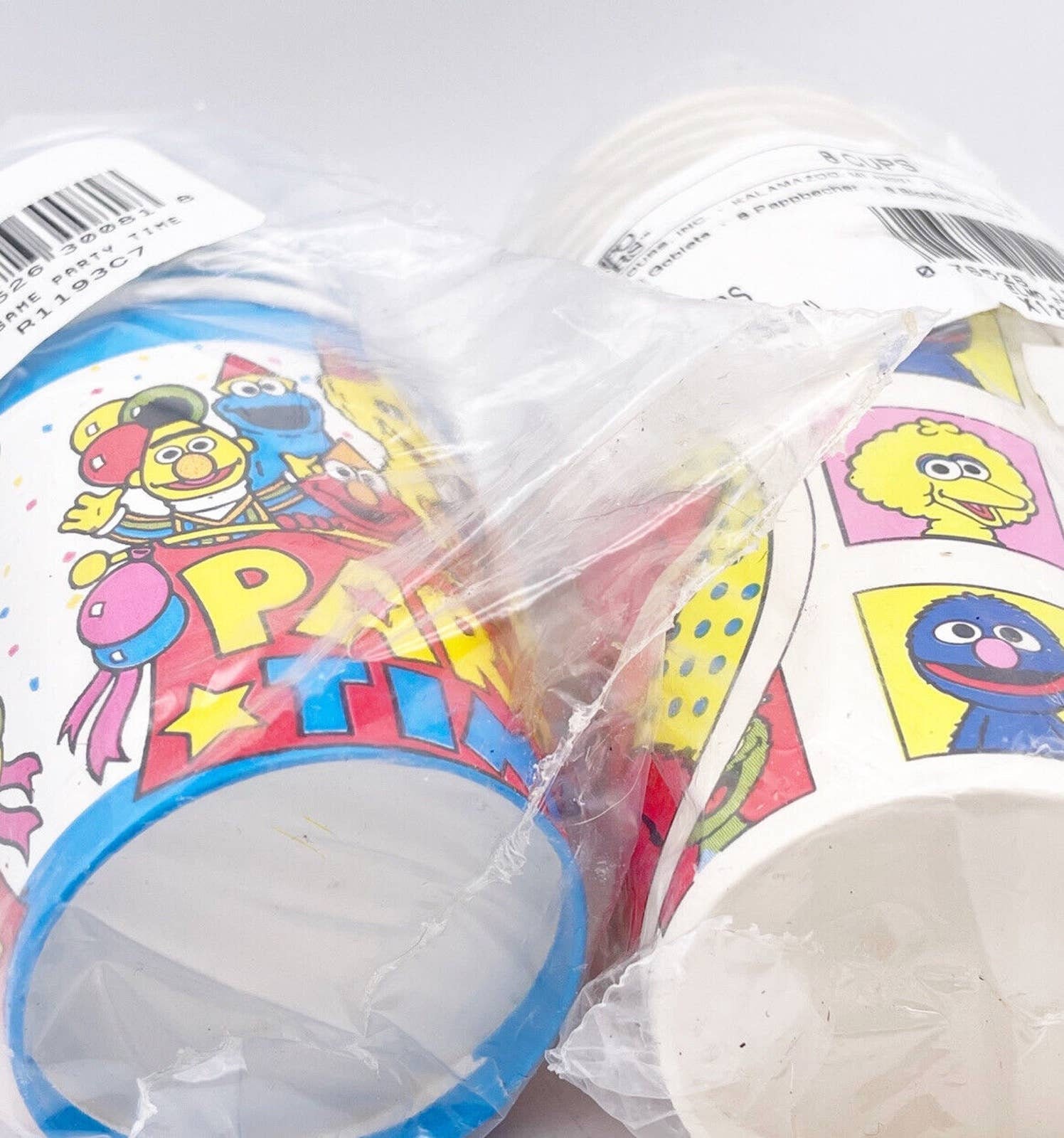 Vintage Sesame Street Hot Cold Party Cups 2 Sets of 8 Elmo Jim Henson ...