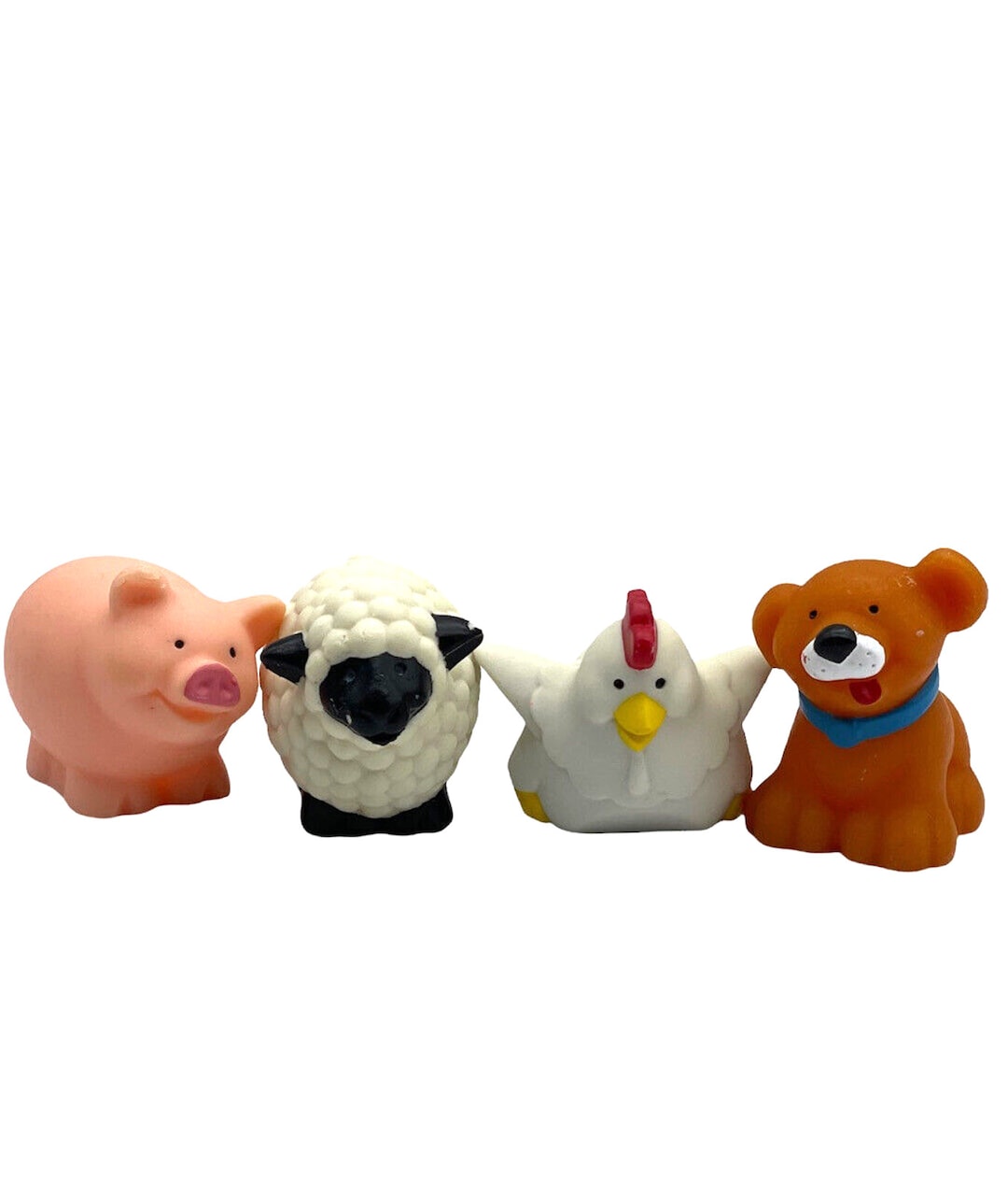 Vintage Toys R Us Farm Animals Figures Set 4 Dog Pig Cow Chicken Trg G ...