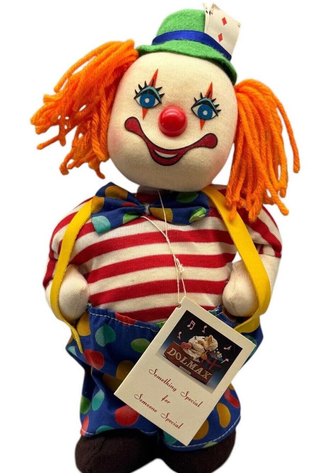 Vintage Dolmax Wind up Musical Clown Doll Animated Head Edelweiss Song ...