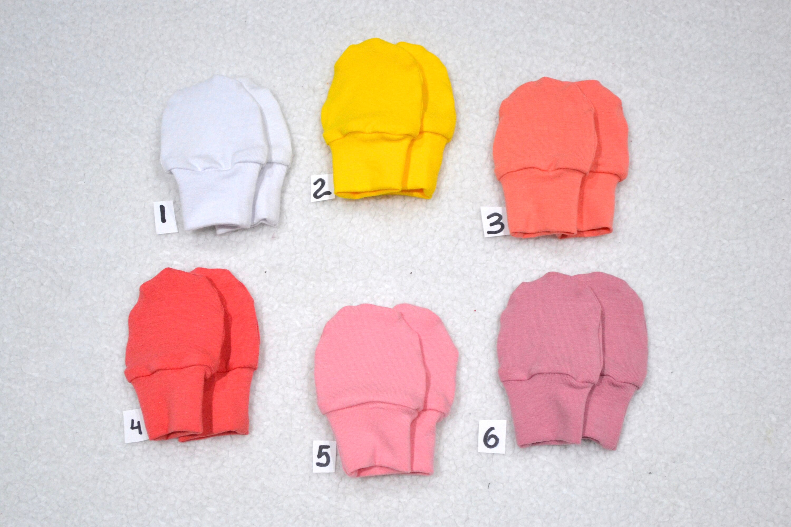 Baby Girl No Scratch Mittens Newborn Mittens Solid Color - Etsy