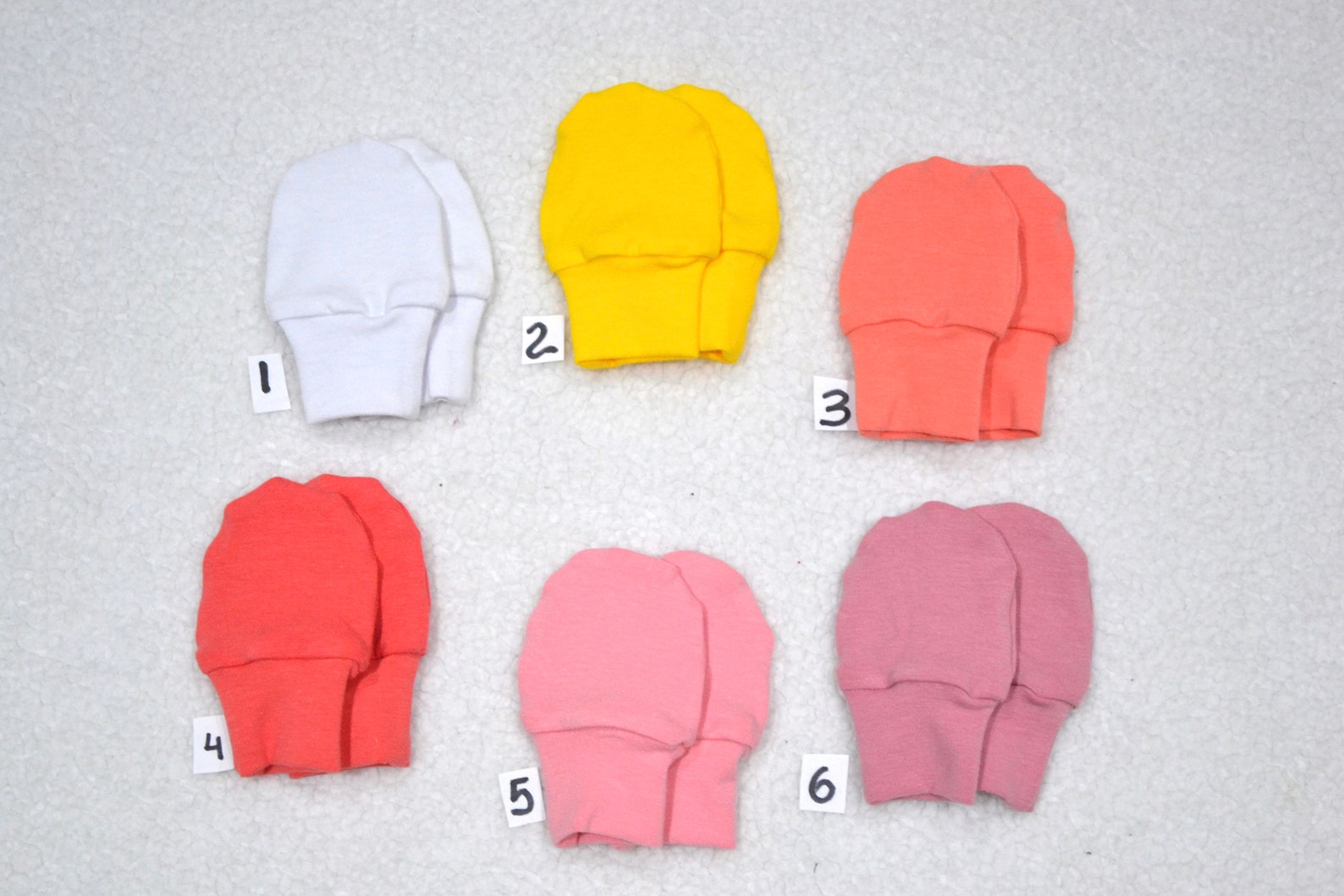 Baby Girl No Scratch Mittens Newborn Mittens Solid Color - Etsy